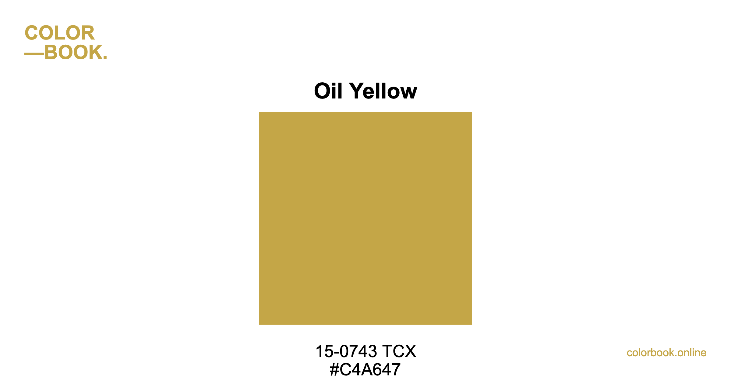 Oil Yellow - Pantone 15-0743 TCX | Color Color Guide & Cotton Swatch