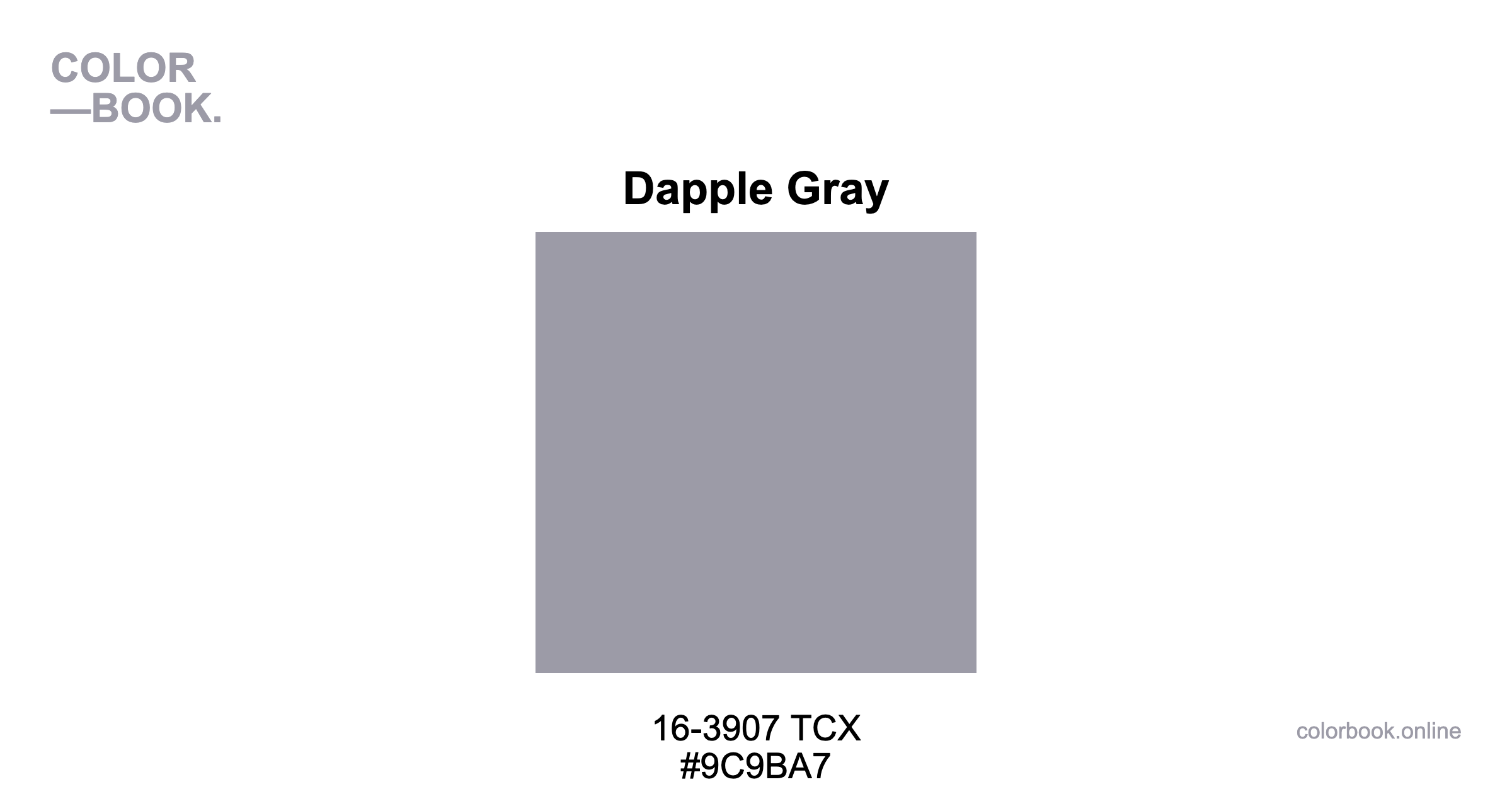 Dapple Gray - Pantone 16-3907 TCX | Color Color Guide & Cotton Swatch