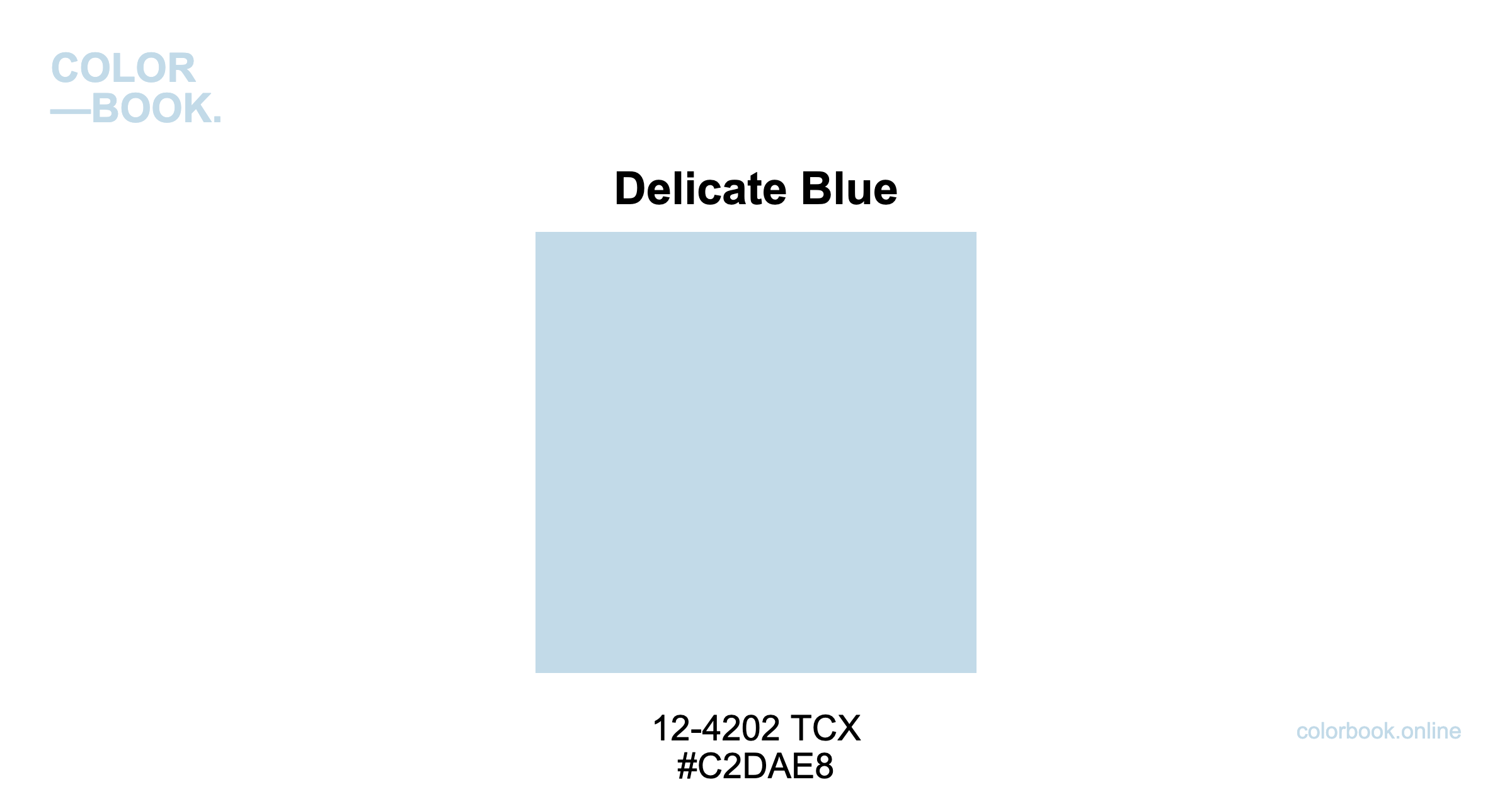Delicate Blue - Pantone 12-4202 TCX | Color Color Guide & Cotton Swatch