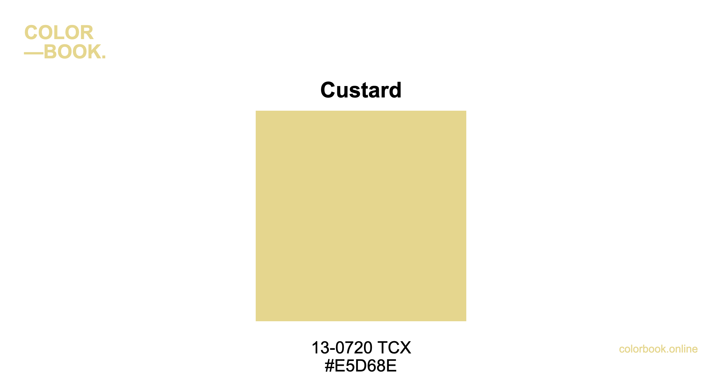 Custard - Pantone 13-0720 TCX | Color Color Guide & Cotton Swatch