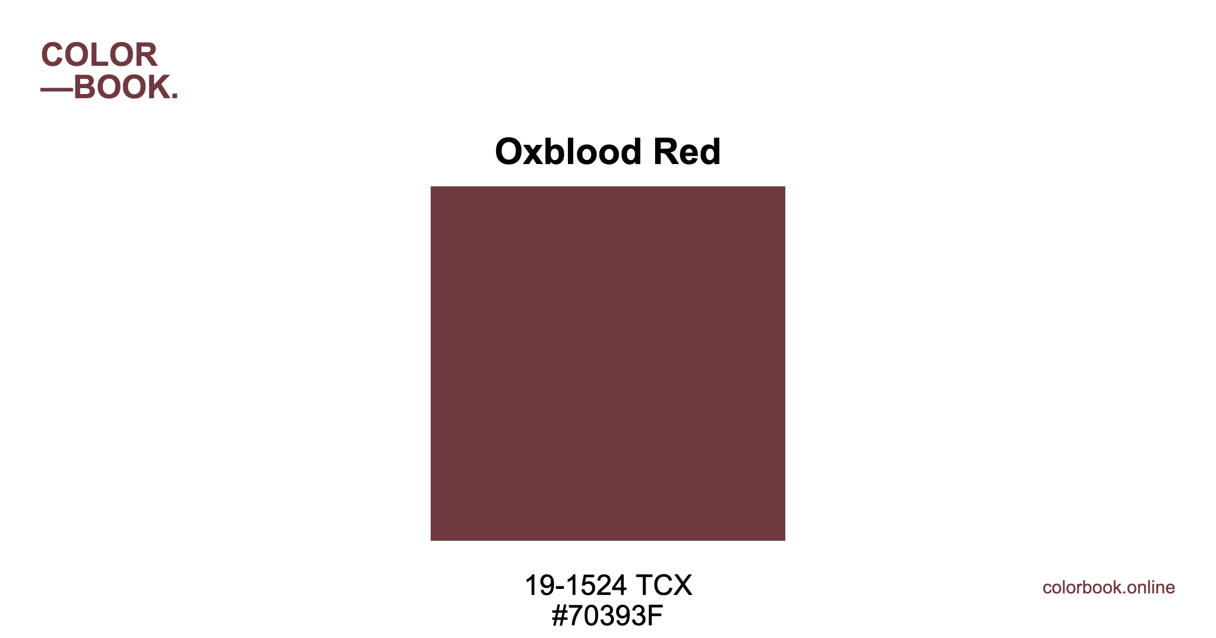 Oxblood Red - Pantone 19-1524 TCX | Red Color Guide & Cotton Swatch
