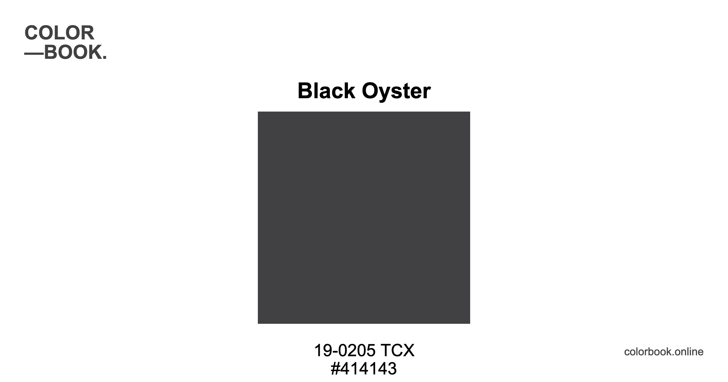 Black Oyster - Pantone 19-0205 TCX | Black Color Guide & Cotton Swatch