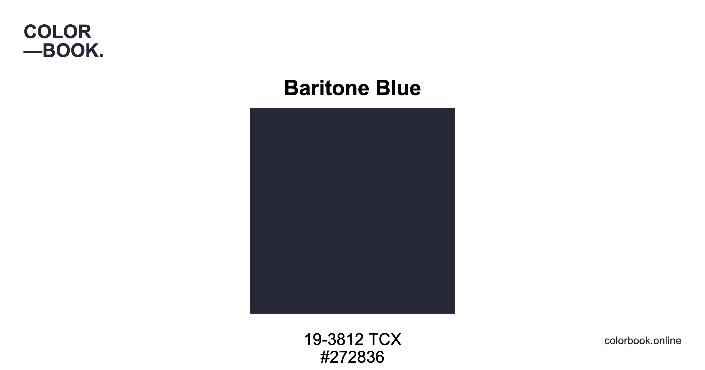 Baritone Blue - Pantone 19-3812 TCX | Color Color Guide & Cotton Swatch