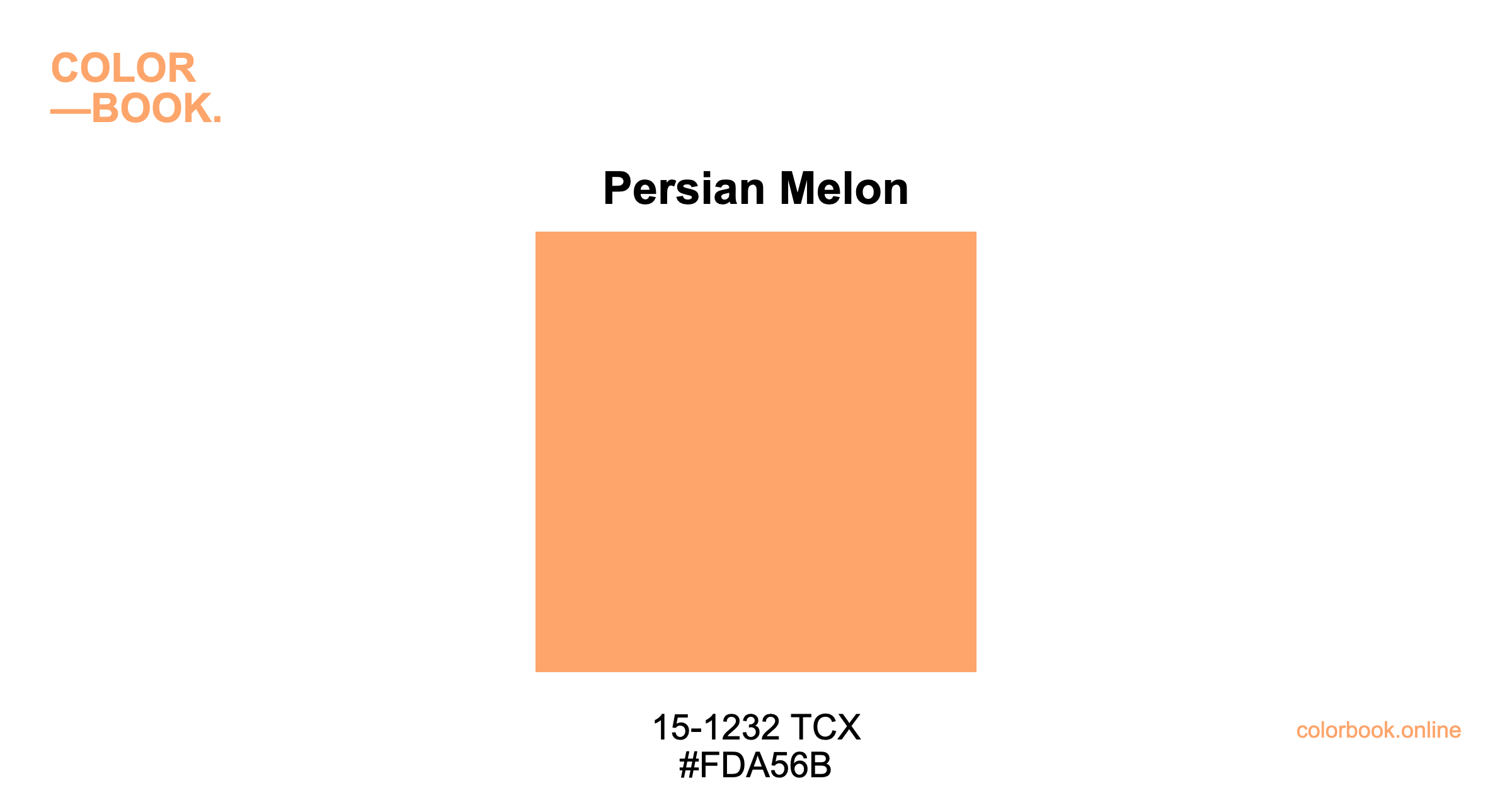 Persian Melon - Pantone 15-1232 TCX | Color Color Guide & Cotton Swatch