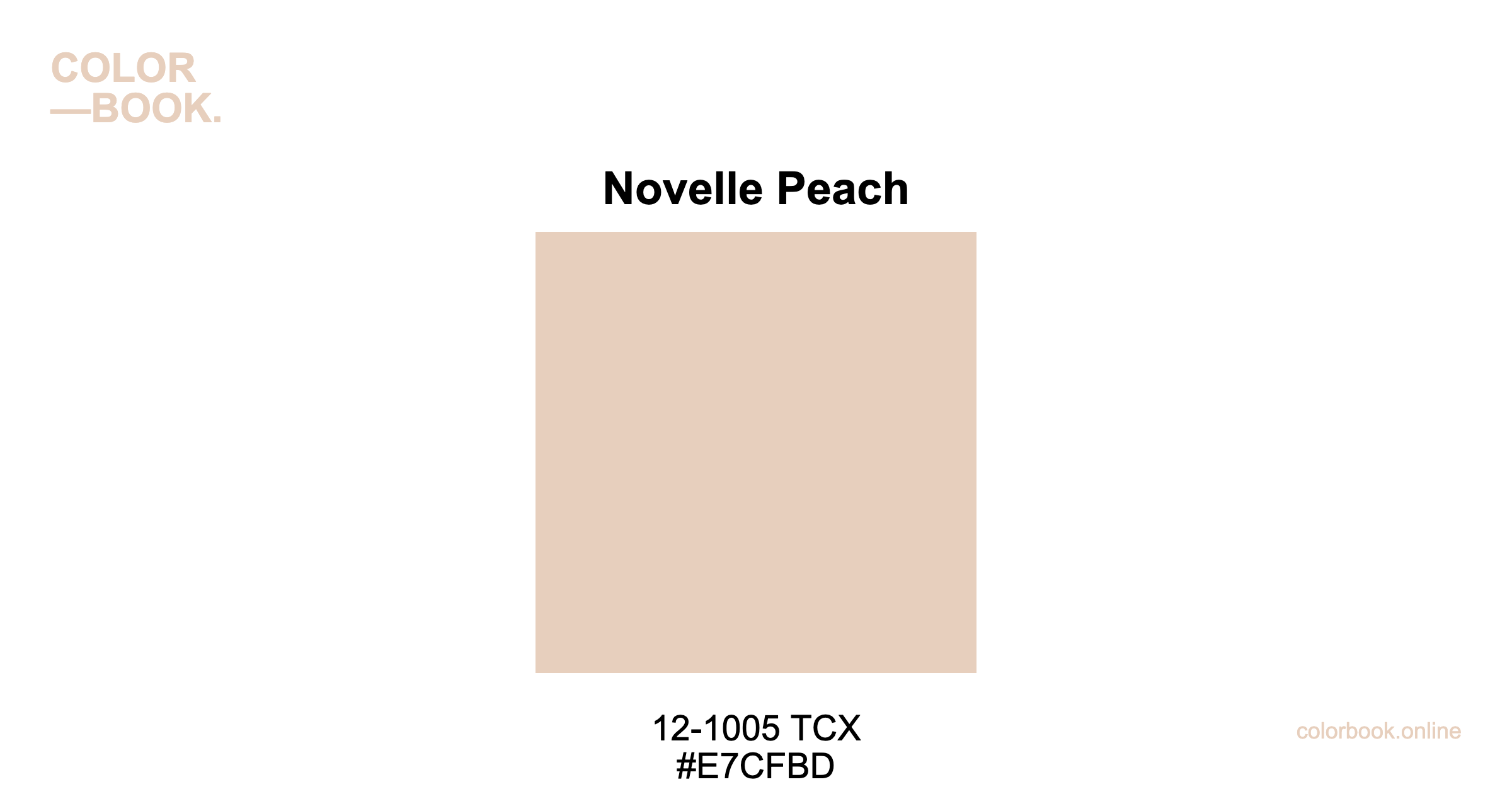 Novelle Peach - Pantone 12-1005 TCX | Color Color Guide & Cotton Swatch