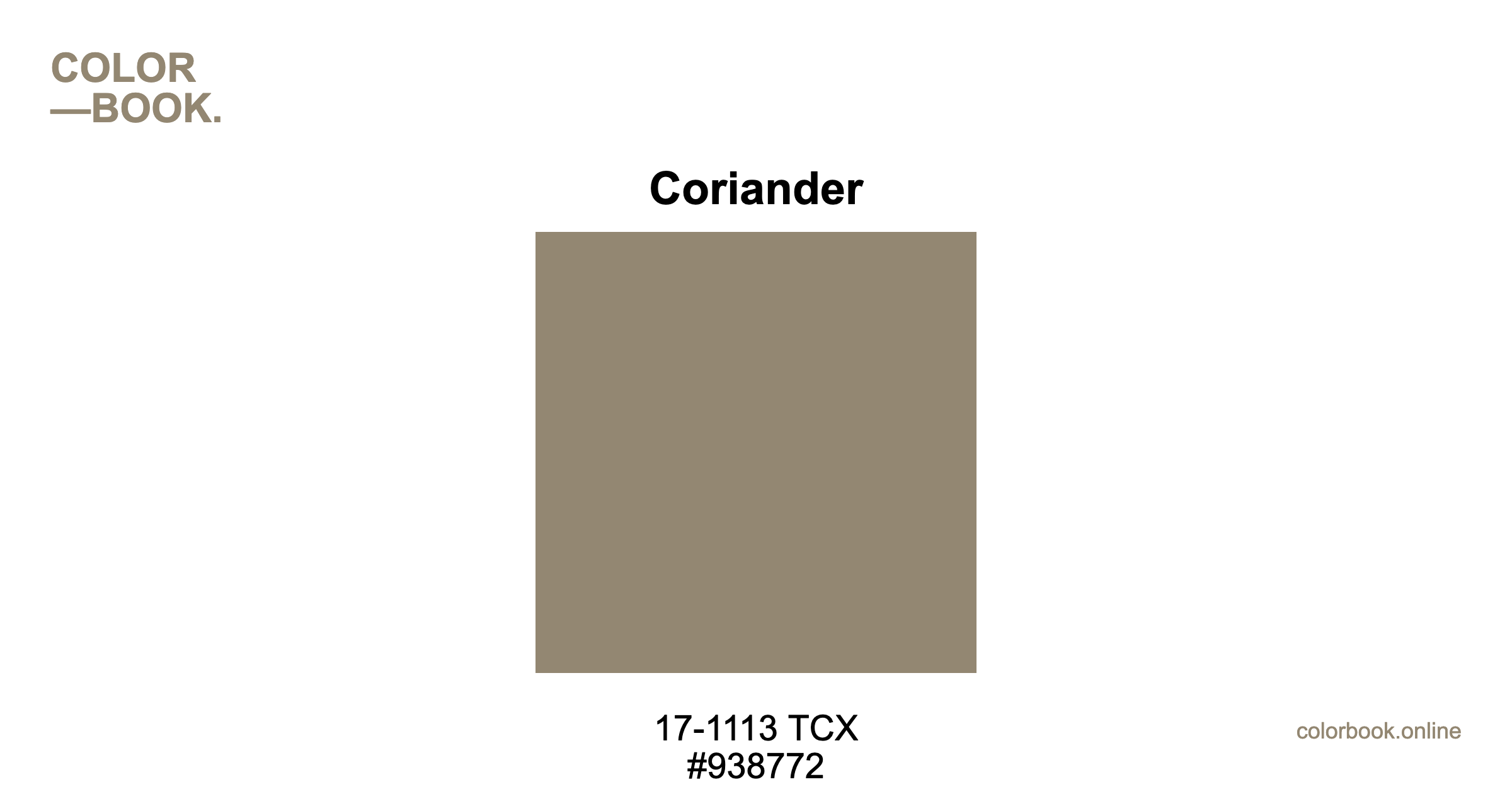 Coriander - Pantone 17-1113 TCX | Color Color Guide & Cotton Swatch