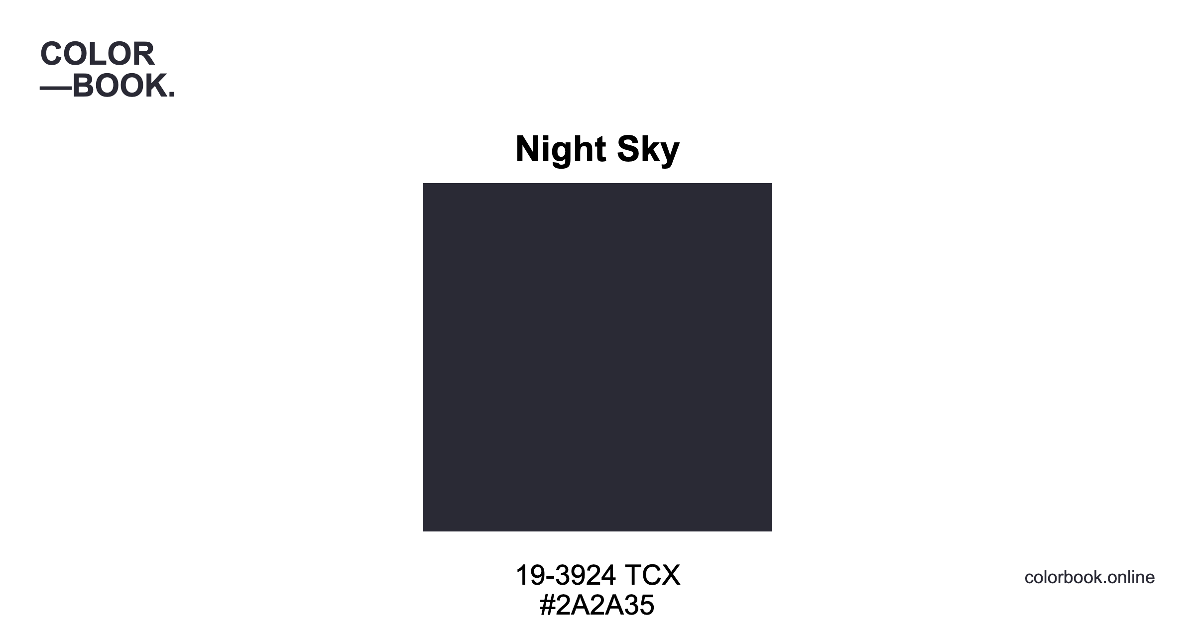Night Sky - Pantone 19-3924 TCX | Color Color Guide & Cotton Swatch