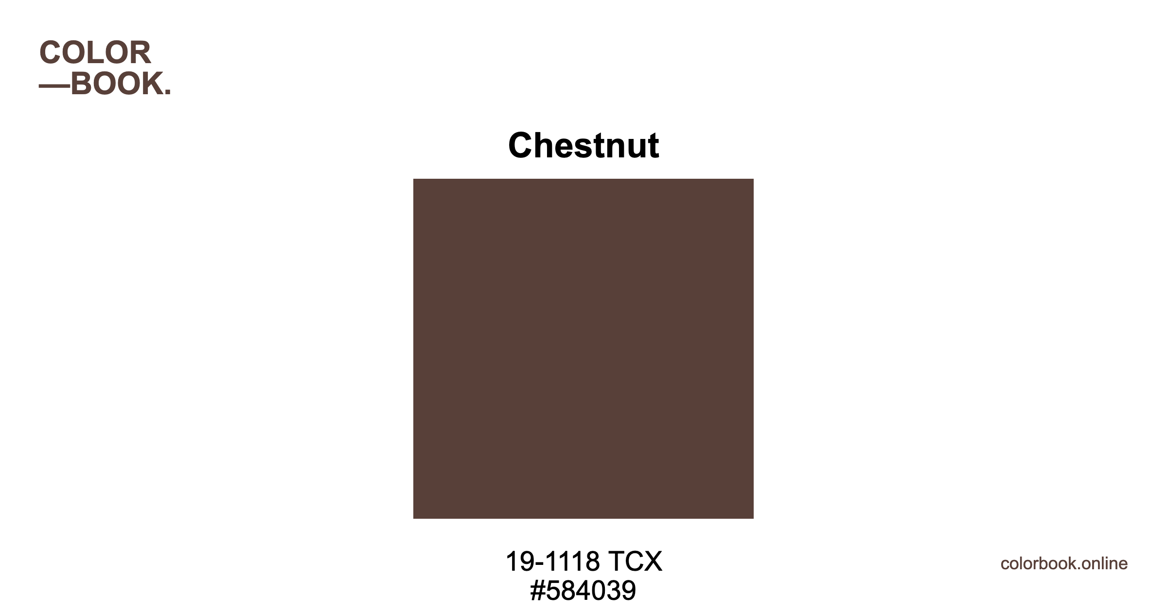 Chestnut - Pantone 19-1118 TCX | Brown Color Guide & Cotton Swatch