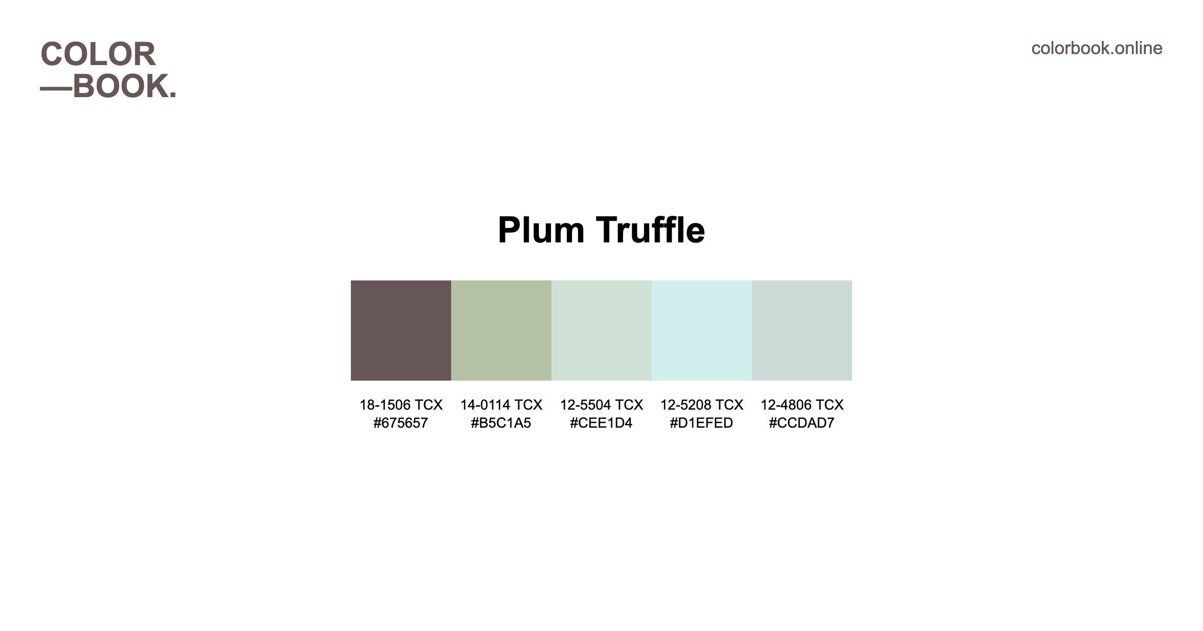 Plum Truffle Color Palette - 5 Pantone TCX Colors | Diverse Design Scheme