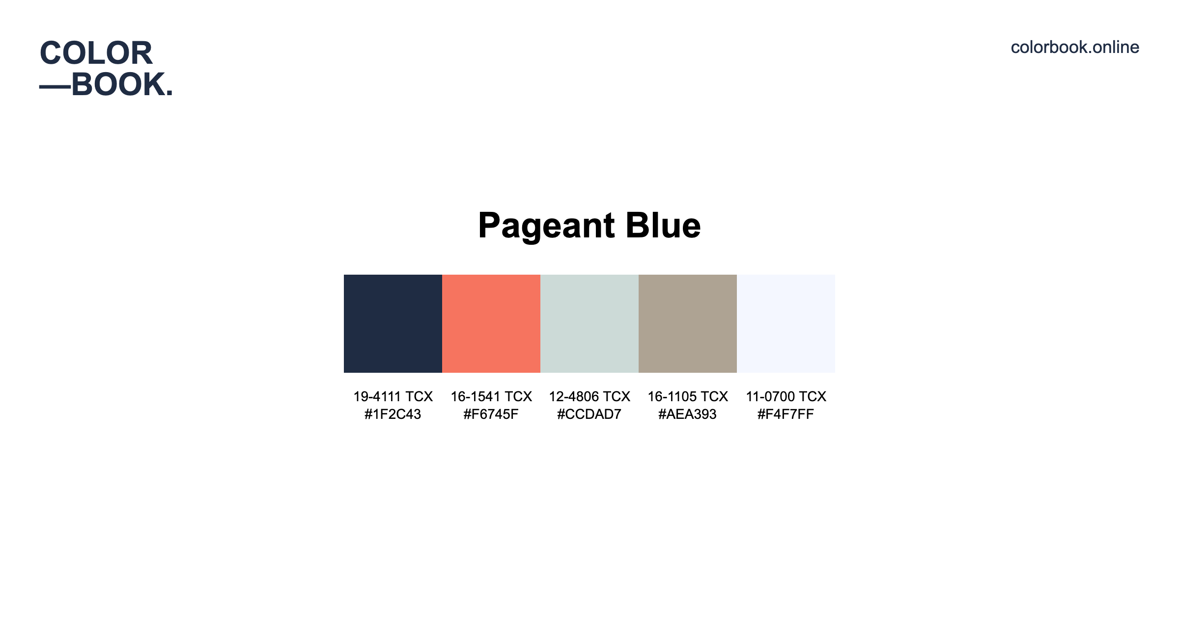 Pageant Blue Color Palette - 5 Pantone TCX Colors | Diverse Design Scheme